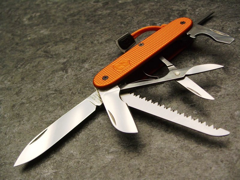 Alox-SAK-Mod: Enhanced Orange Alox Electrician Plus | Chris Custom Works