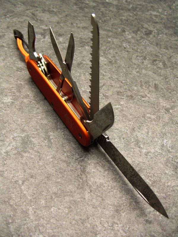 Alox-SAK-Mod: Enhanced Orange Alox Electrician Plus | Chris Custom Works