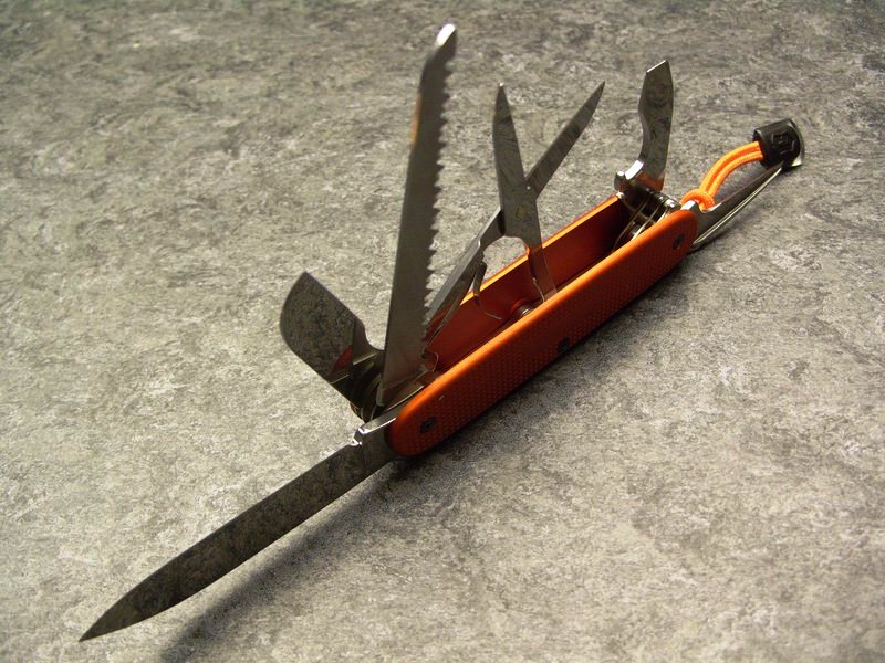 Alox-SAK-Mod: Enhanced Orange Alox Electrician Plus | Chris Custom Works