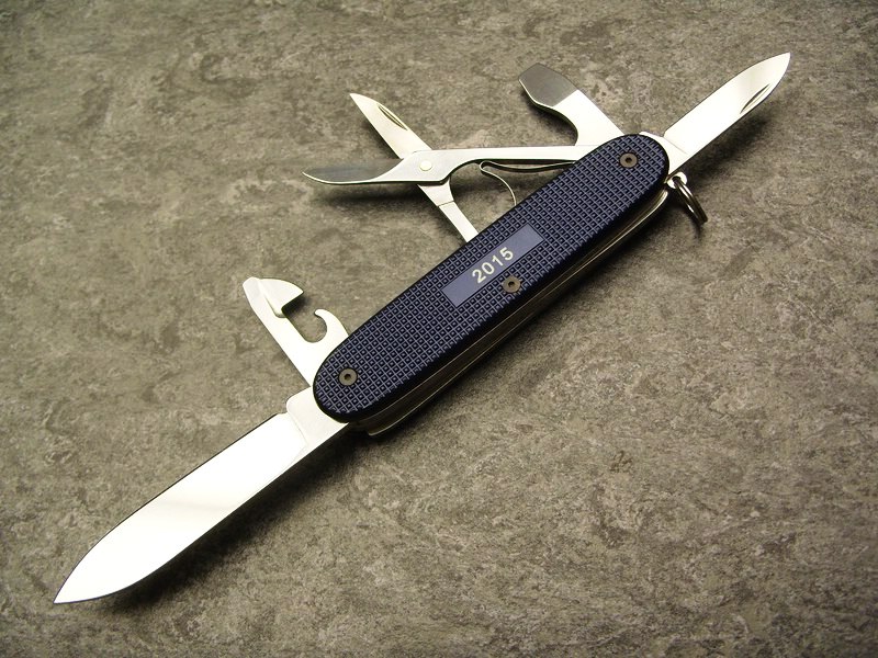 SAK-Mod: Enhanced steel blue Alox Recruit | Chris Custom Works