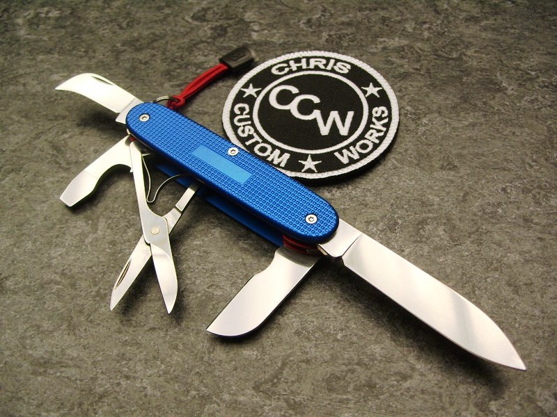 SAK-Mod: Blue Alox Enhanced Electrician Duo | Chris Custom Works