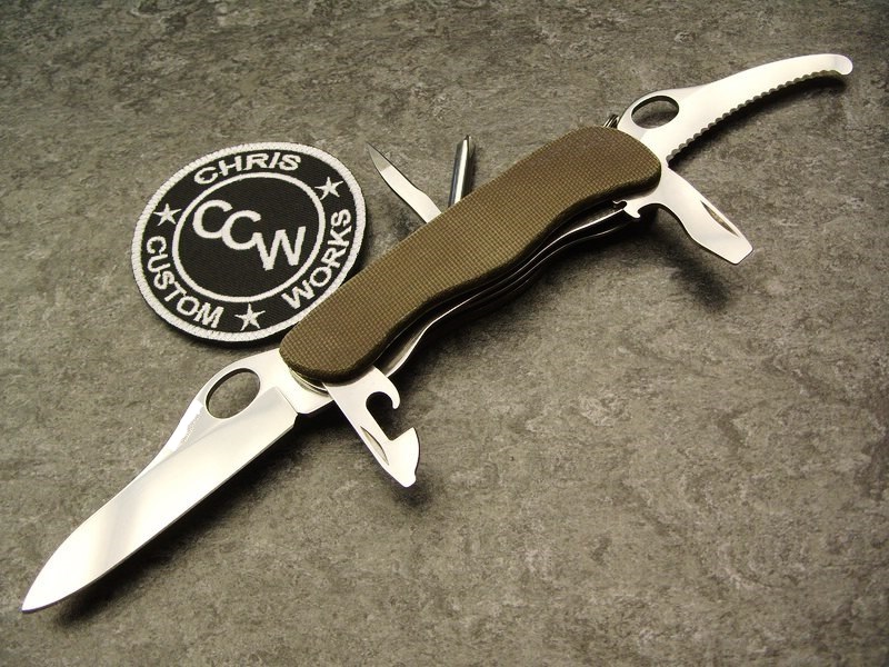 SAK-Mod: Green Micarta Dual Pro X | Chris Custom Works