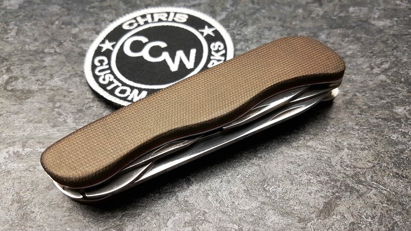 SAK-Mod: Green Canvas Micarta Trailmaster | Chris Custom Works
