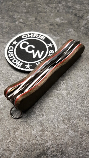 SAK-Mod: Green Canvas Micarta Trailmaster | Chris Custom Works