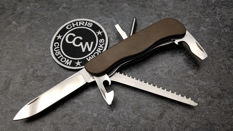 SAK-Mod: Green Canvas Micarta Trailmaster | Chris Custom Works