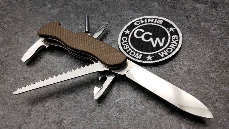 SAK-Mod: Green Canvas Micarta Trailmaster | Chris Custom Works