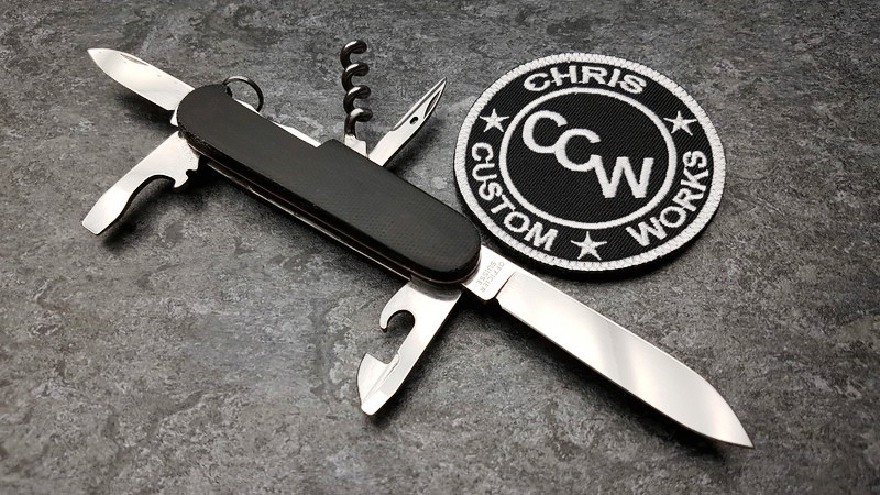 SAK-Mod: Black Micarta Spartan | Chris Custom Works