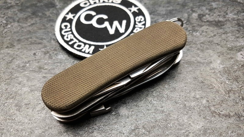 SAK-Mod: Evolution S17 Green Micarta | Chris Custom Works