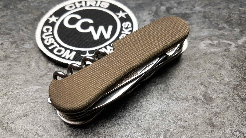 SAK-Mod: Evolution S17 Green Micarta | Chris Custom Works