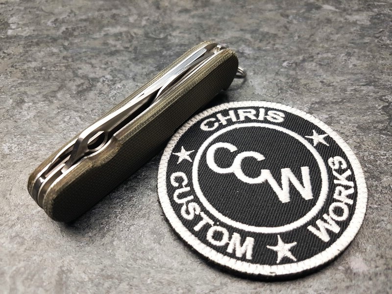 SAK-Crossover-Mod: Green Micarta Spydernox | Chris Custom Works